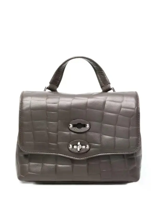 ZANELLATO Baby Postina Croc-effect Leather Tote Bag