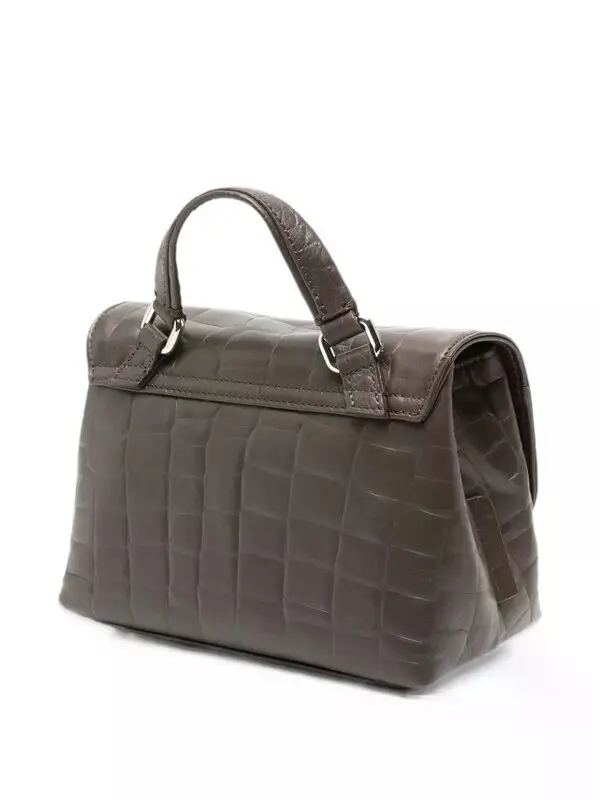 ZANELLATO Baby Postina Croc-effect Leather Tote Bag