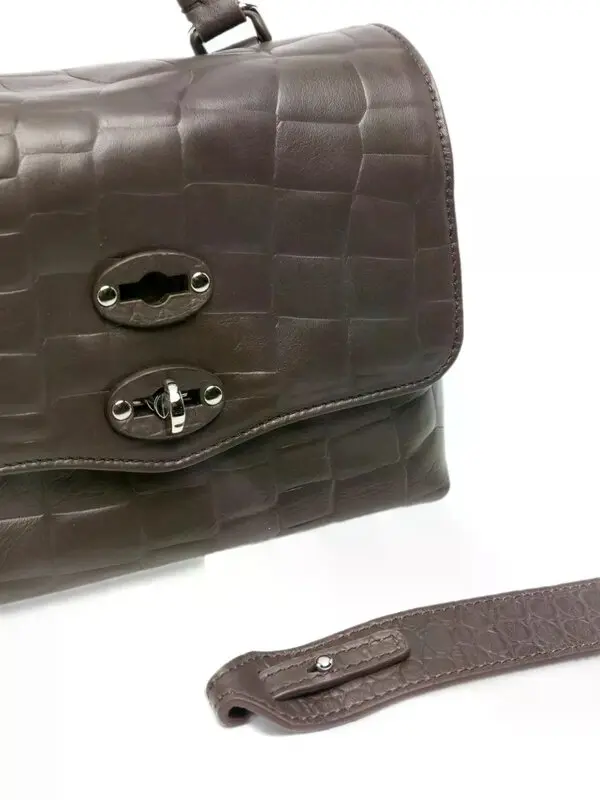 ZANELLATO Baby Postina Croc-effect Leather Tote Bag
