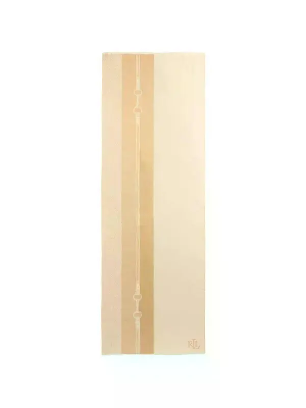 Ralph Lauren Equestrian-print Logo-embroidered Scarf - Neutrals