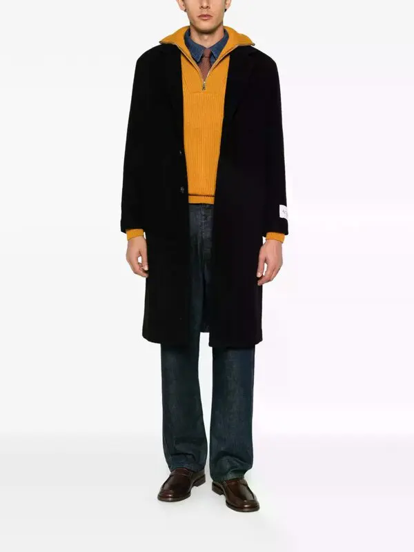 AMISH SUPPLIES Logo-patch Single-breasted Coat