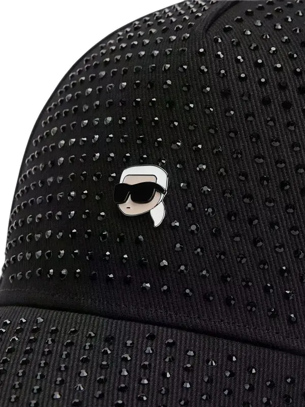 Karl Lagerfeld Ikon Rhinestone-embellished Cap