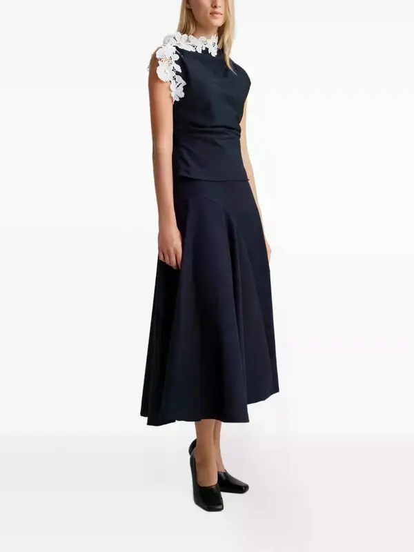Anna Quan Scarpa Asymmetric Flared Skirt