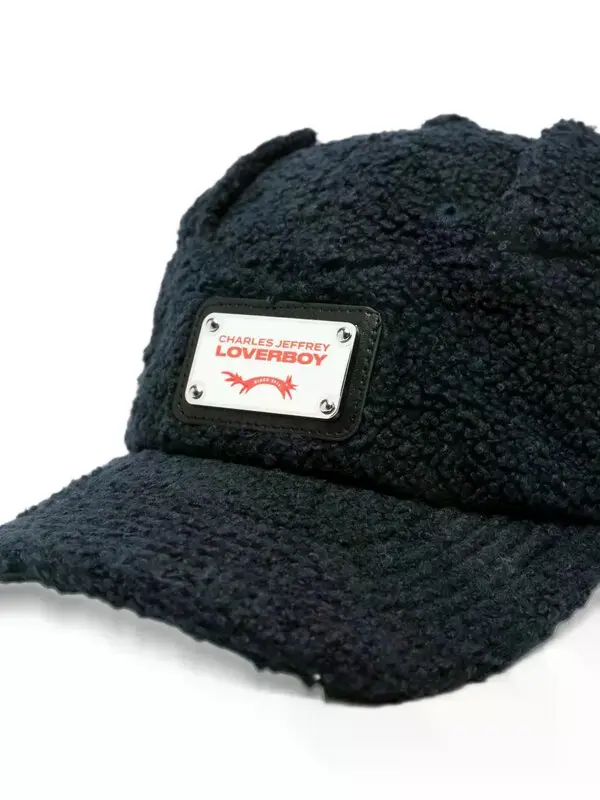 CHARLES JEFFREY Ear-detail Bouclé Baseball Cap