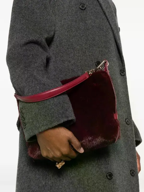 Furla Tonie Faux-fur Shoulder Bag - Red
