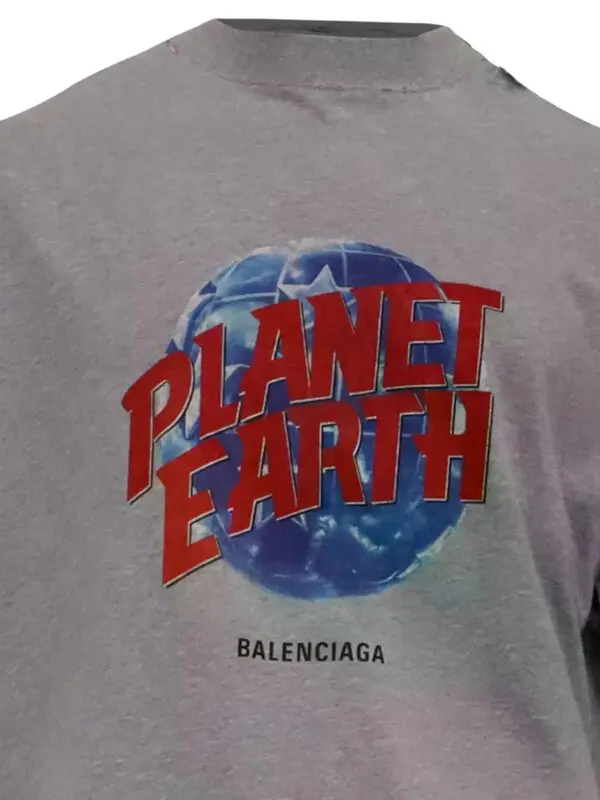 Balenciaga Planet Earth Distressed T-shirt