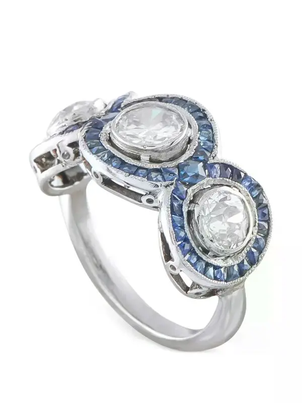LB EXCLUSIVE Diamond And Sapphire Ring - Silver