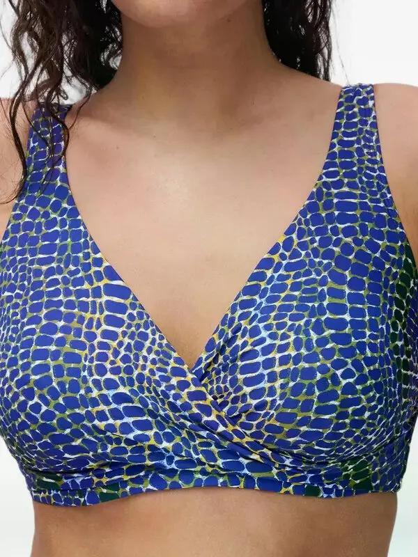 Chantelle Femilet Taula Snake-print Wrap-style Bikini Top