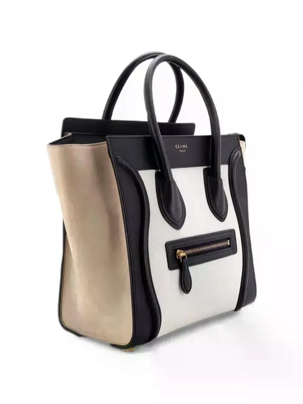 Celine Tricolor Luggage Bag Leather Micro Tote Bag