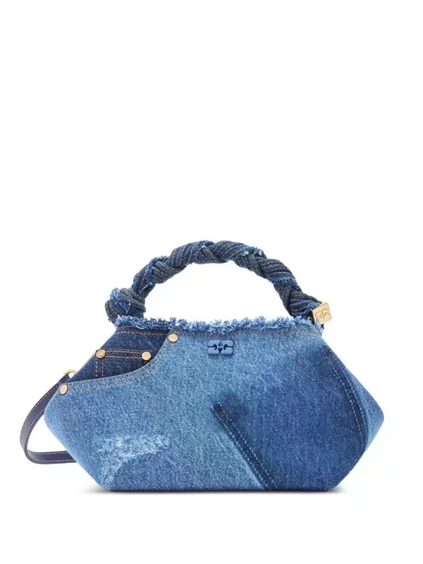 GANNI Twisted Handle Satchel Tote Bag