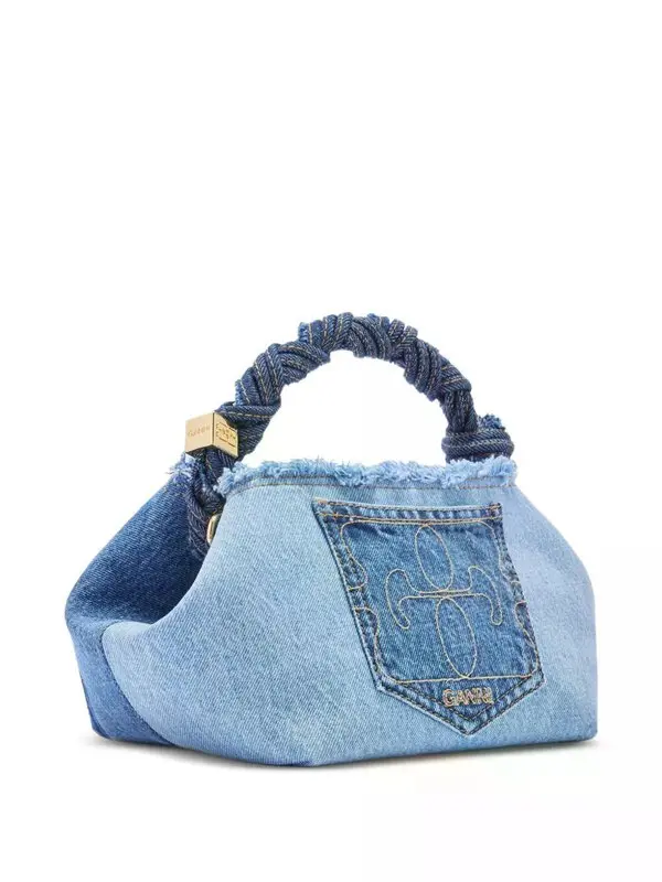 GANNI Twisted Handle Satchel Tote Bag