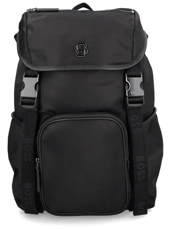 BOSS Zaino Con Logo Monogramma - Black