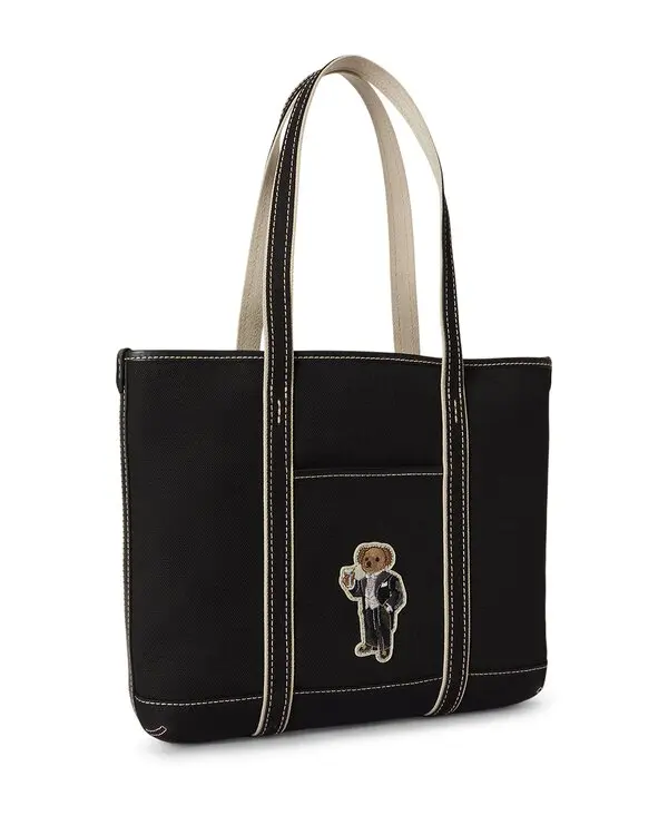 Polo Ralph Lauren Polo Bear Canvas & Leather Shopper Tote