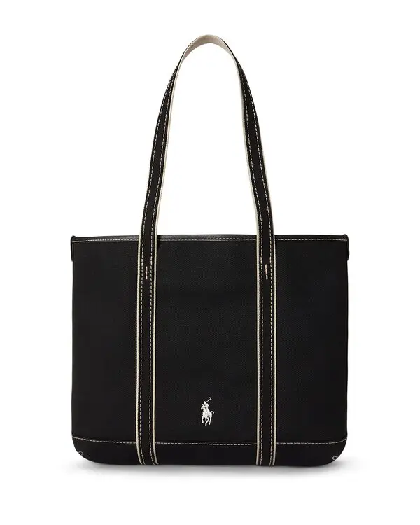 Polo Ralph Lauren Polo Bear Canvas & Leather Shopper Tote