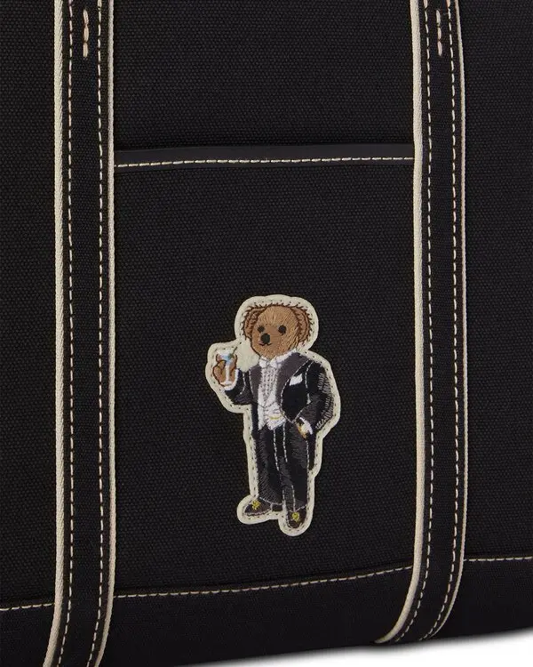 Polo Ralph Lauren Polo Bear Canvas & Leather Shopper Tote