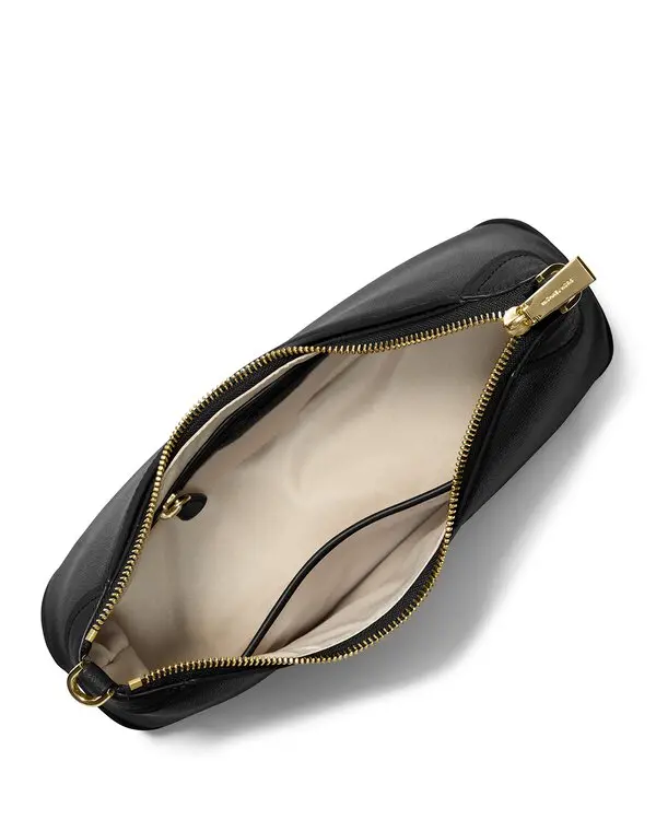 Michael Kors Jet Set Leather Convertible Pochette Crossbody - Black