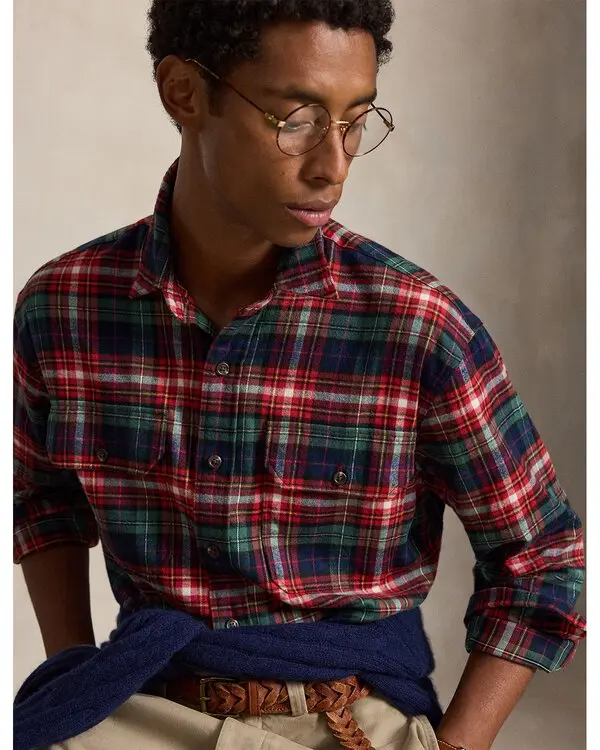 Polo Ralph Lauren Cotton Classic Fit Plaid Flannel Workshirt
