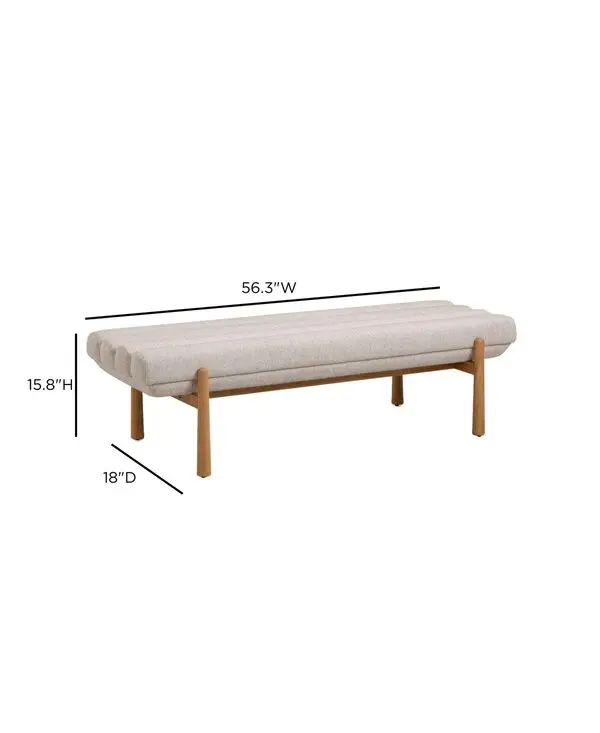 TOV FURNITURE Julianna Textured Bench