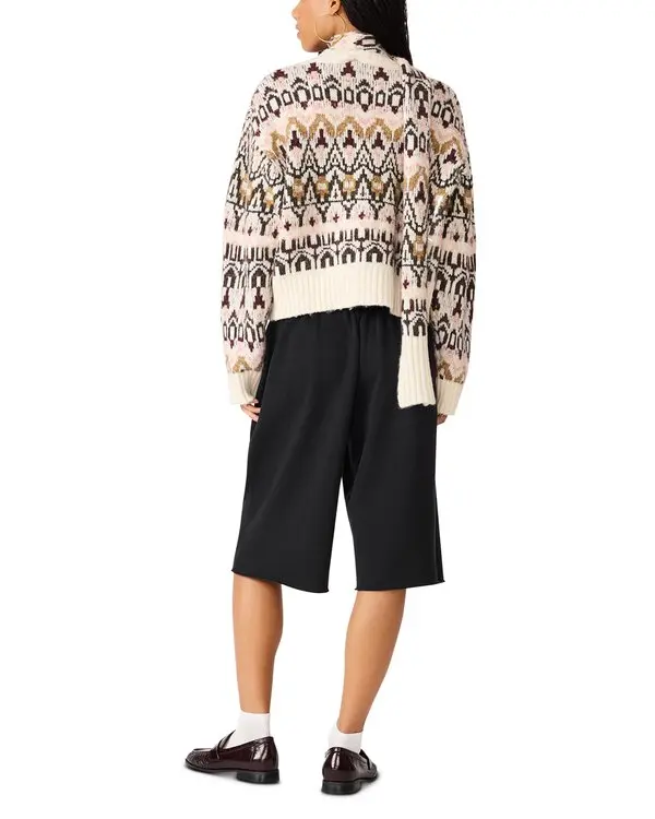 Steve Madden Mindie Cropped Fair Isle Sweater