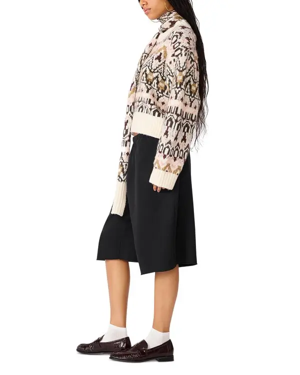 Steve Madden Mindie Cropped Fair Isle Sweater