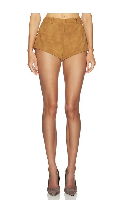 Bardot X Jayla Faux Suede Short In Brown