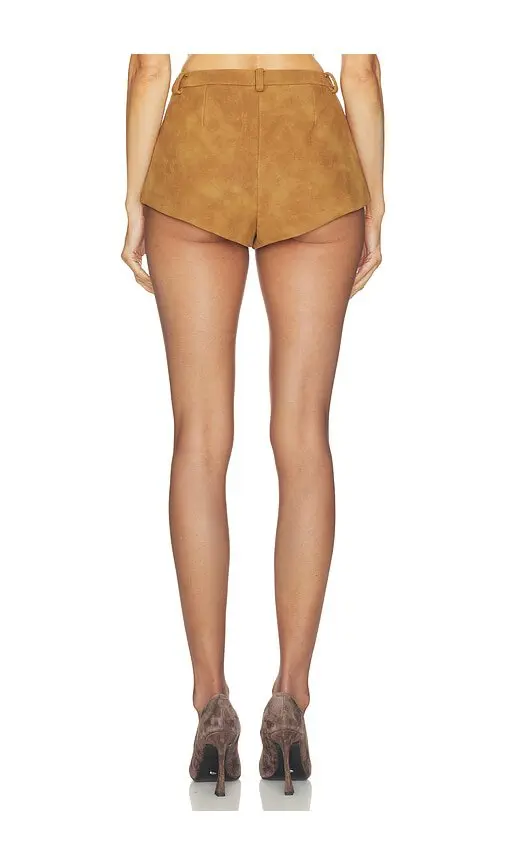 Bardot X Jayla Faux Suede Short In Brown