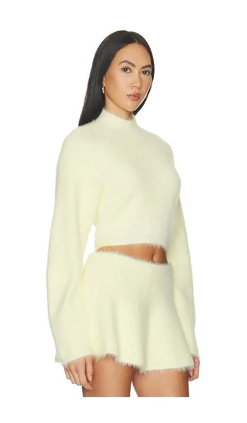 LOVERS AND FRIENDS Ellianna Mock Neck Sweater In Ivory