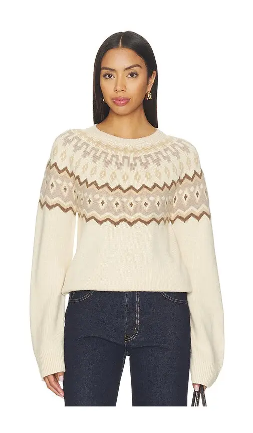 Tularosa Maralyn Fair Isle Sweater In Ivory