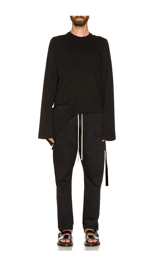 Rick Owens Cotton Twill Creatch Cargo Drawstring