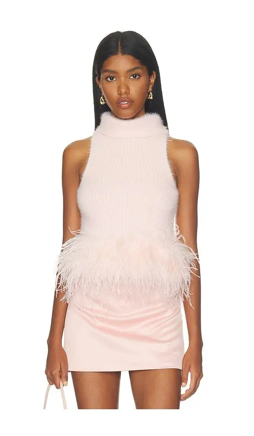 Majorelle Starlette Feather Tank In Pink