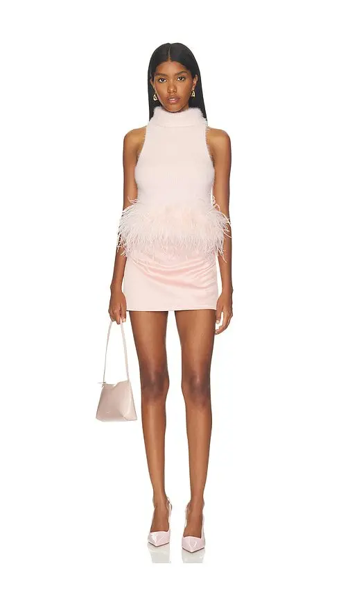 Majorelle Starlette Feather Tank In Pink