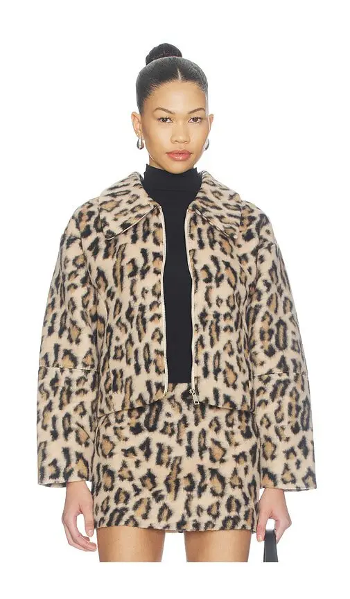 BUBISH Martina Jacket In Brown - Leopard