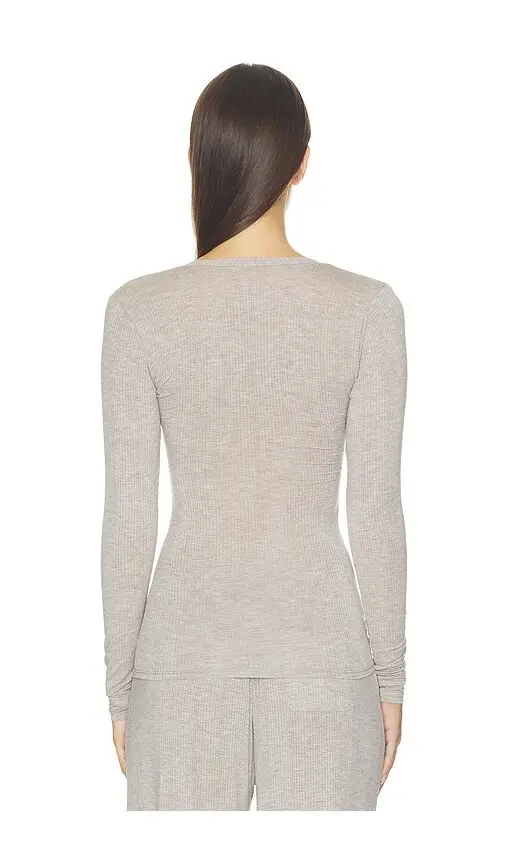 NEGATIVE UNDERWEAR Whipped Henley In Grey