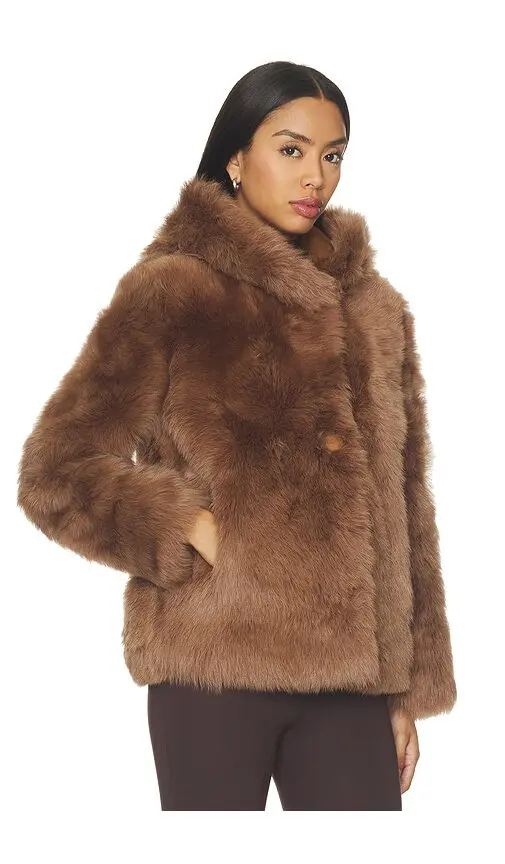 Proenza Schouler White Label Michelle Hooded Shearling Jacket In Brown