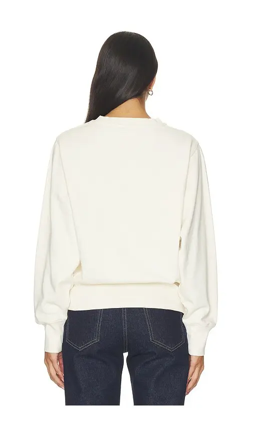 ANINE BING Harry Shrunken Signet Sweatshirt In Ivory