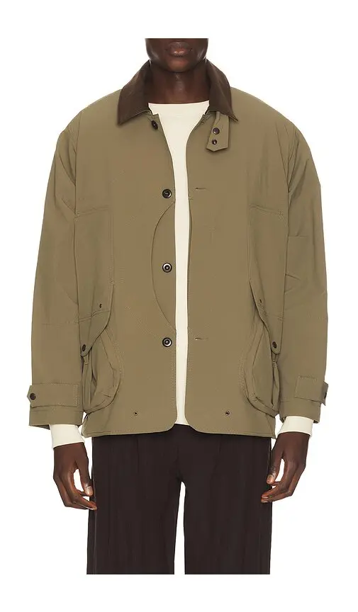 WORKS AND DAYS Natural Dye Hunting Jacket In Metallic Bronze