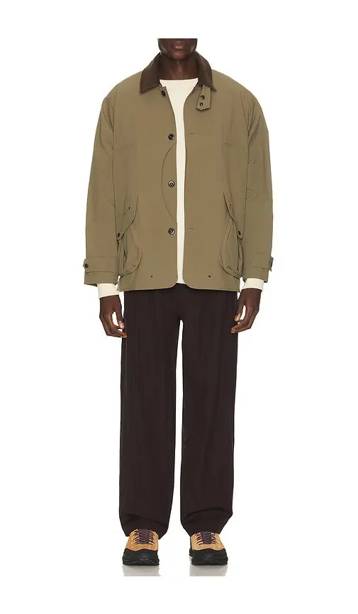 WORKS AND DAYS Natural Dye Hunting Jacket In Metallic Bronze