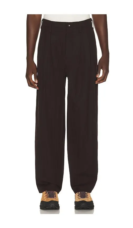 WORKS AND DAYS Wool Pleated Trouser