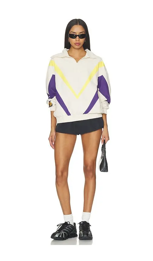 Terez Los Angeles Lakers Windbreaker In Cream