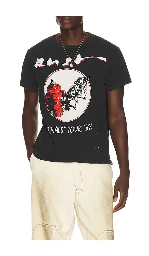 MadeWorn Rush 90's Crew Tee In Charcoal