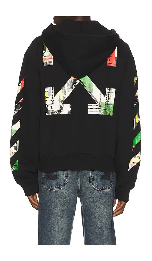 Off-White Industrial Arrow Regular Zip Hoodie - Black