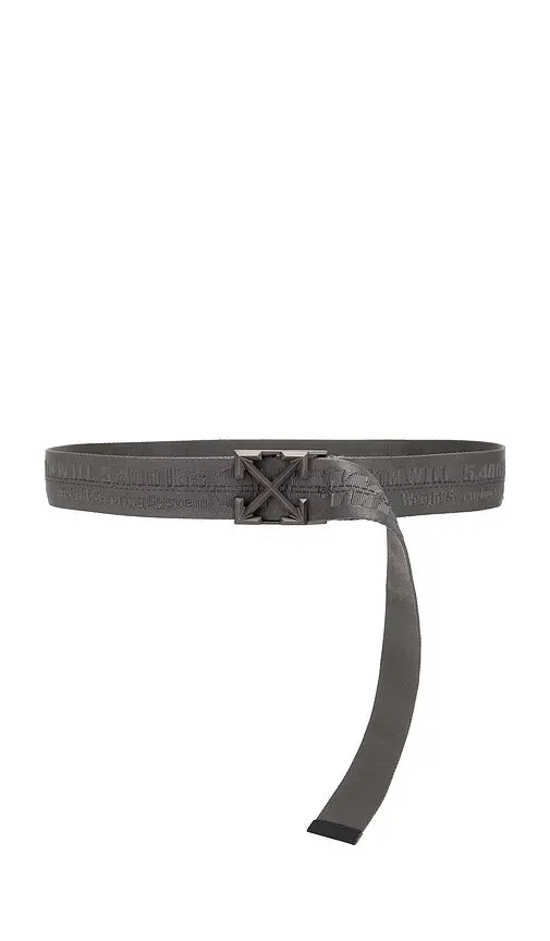 Off-White Tape Belt Arrow 35mm In Grey - Stone