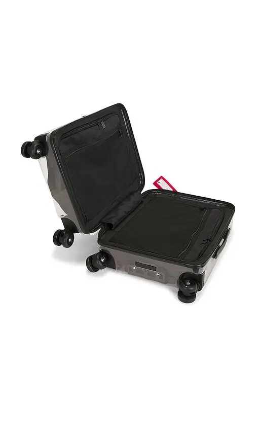 Off-White Quote Arrow Trolley Luggage + Stickers In Black