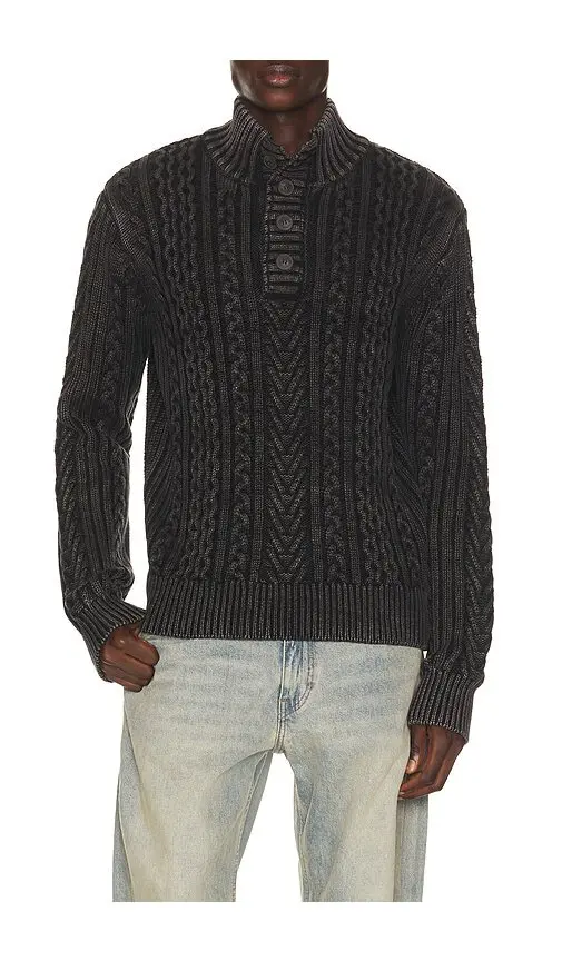 SCHOTT Cable Knit Fishermans Sweater