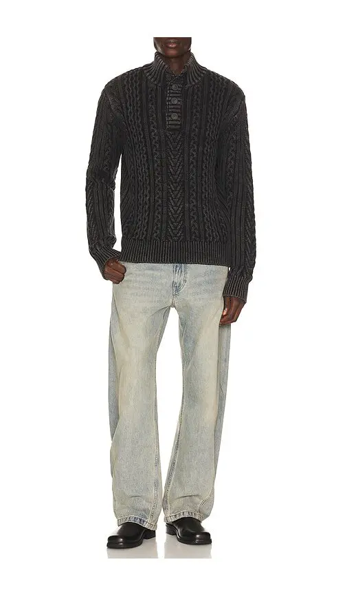SCHOTT Cable Knit Fishermans Sweater