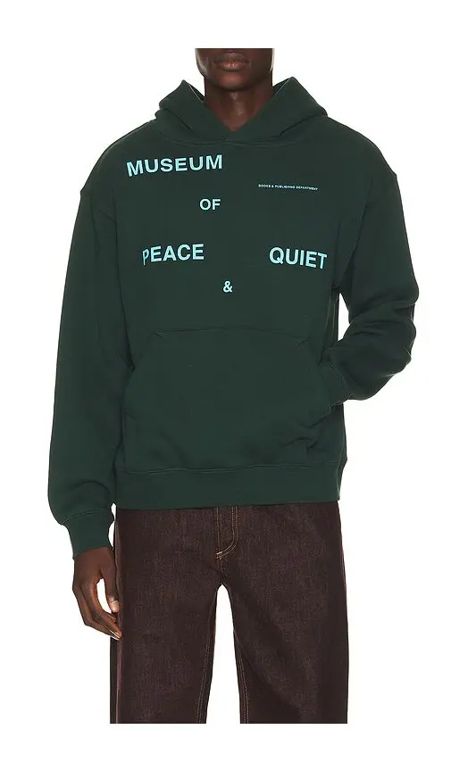 MUSEUM OF PEACE & QUIET Publishing Dept Hoodie In Green