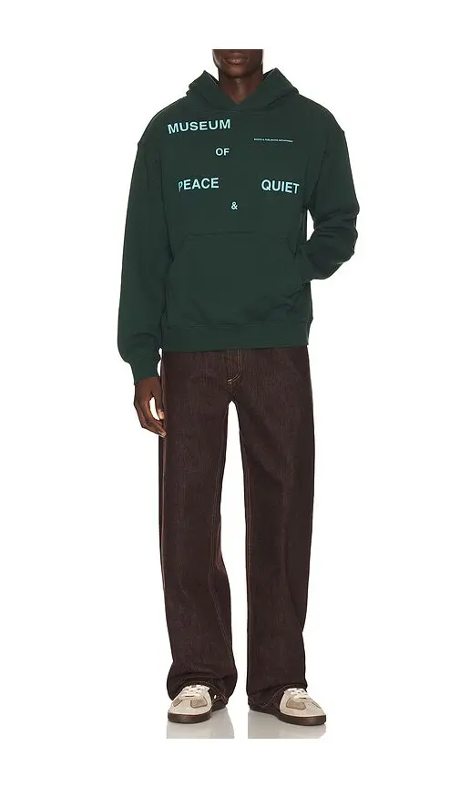 MUSEUM OF PEACE & QUIET Publishing Dept Hoodie In Green