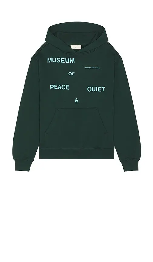 MUSEUM OF PEACE & QUIET Publishing Dept Hoodie In Green