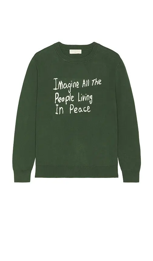 MUSEUM OF PEACE & QUIET Imagine Knit Sweater In Green