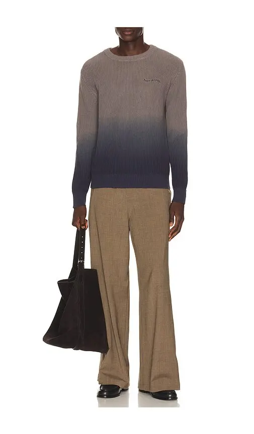 MUSEUM OF PEACE & QUIET Wordmark Knit Sweater In Blue
